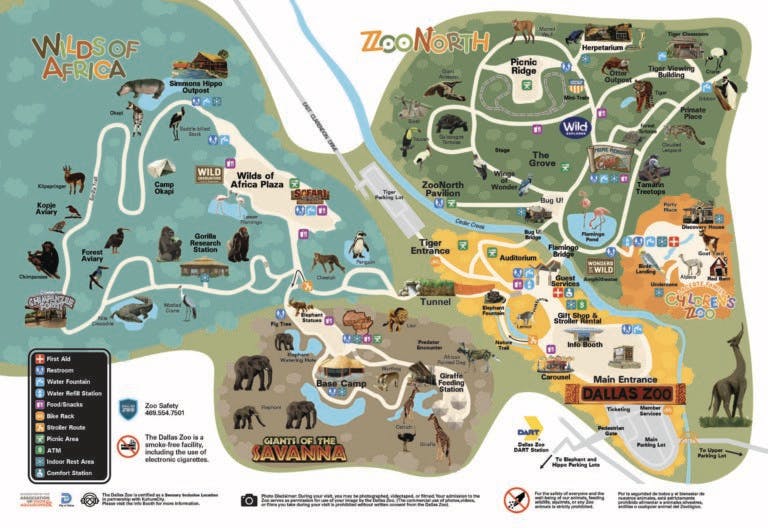 Dallas Zoo Map | Dallas Zoo